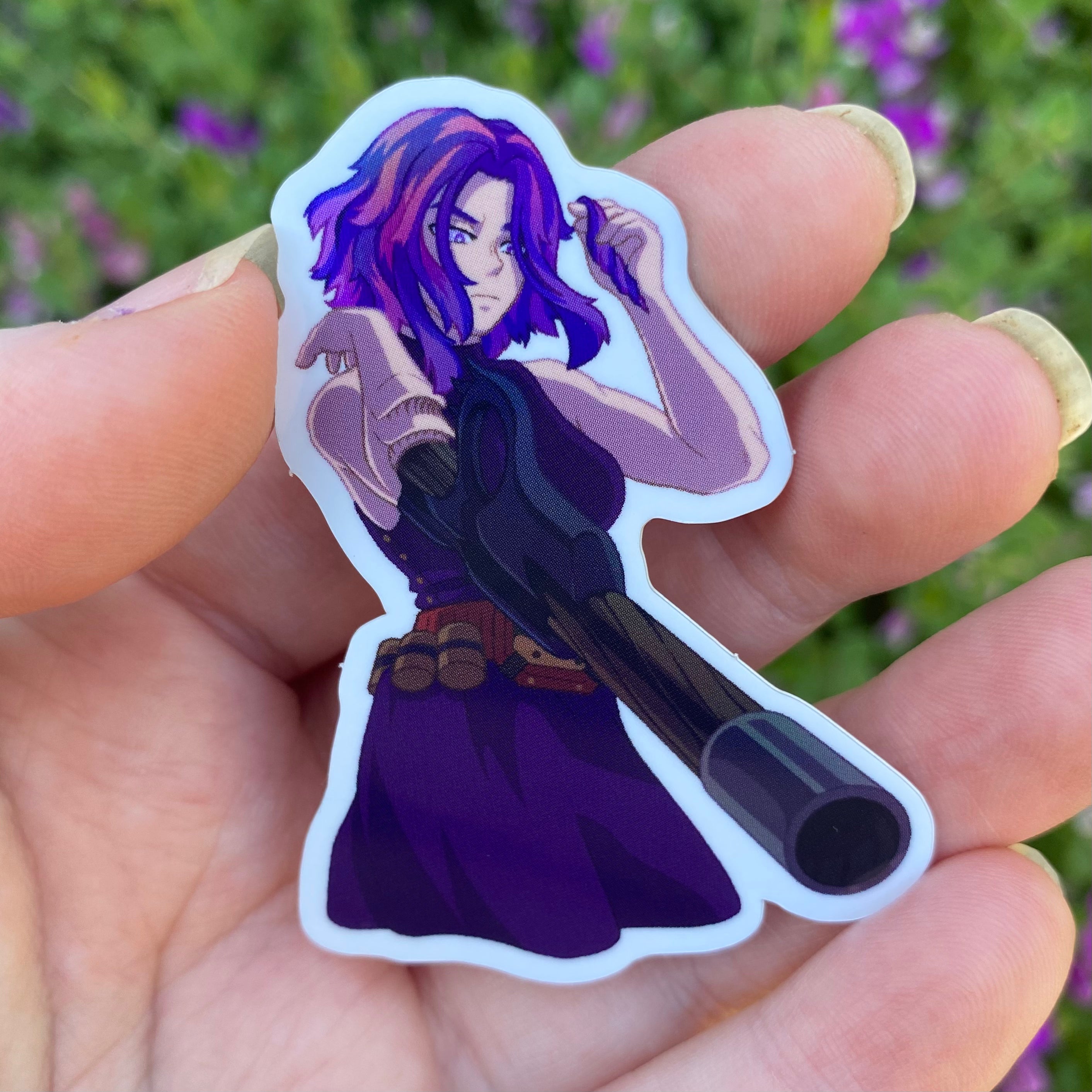 Gun Assassin Holographic Sticker – PiebaldPins